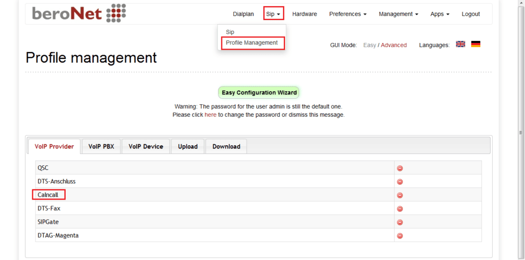 Configure your beroNet gateway with CloudNippon SIP Trunk