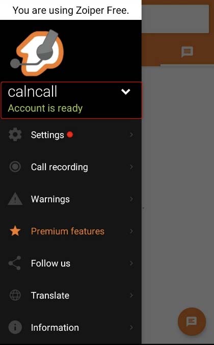 Configuring the ZoiPer Android App with CloudNippon